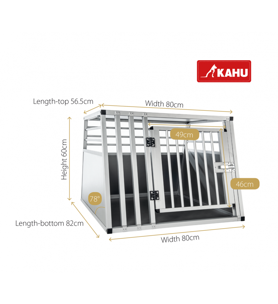 Kvalitní, masivní hliníkový transportní box/klec na velkého psa.